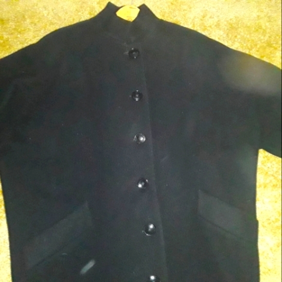 Perry Ellis | Jackets & Coats | Perry Ellis Portfolio Black Wool Coat ...